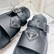 Black Rubber Wedge Platform Sandals - Designer Slides & Sandals for Wo ...